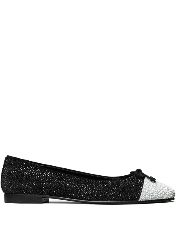 Tory Burch Cap-toe Crystal Ballet Flats