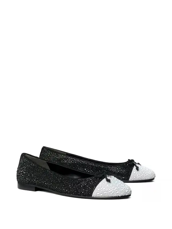 Tory Burch Cap-toe Crystal Ballet Flats