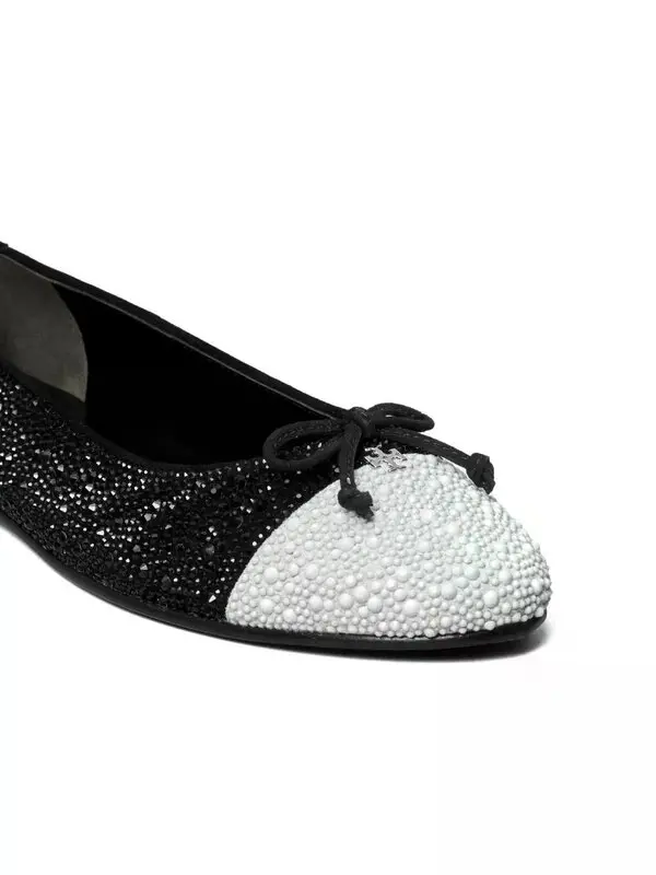 Tory Burch Cap-toe Crystal Ballet Flats