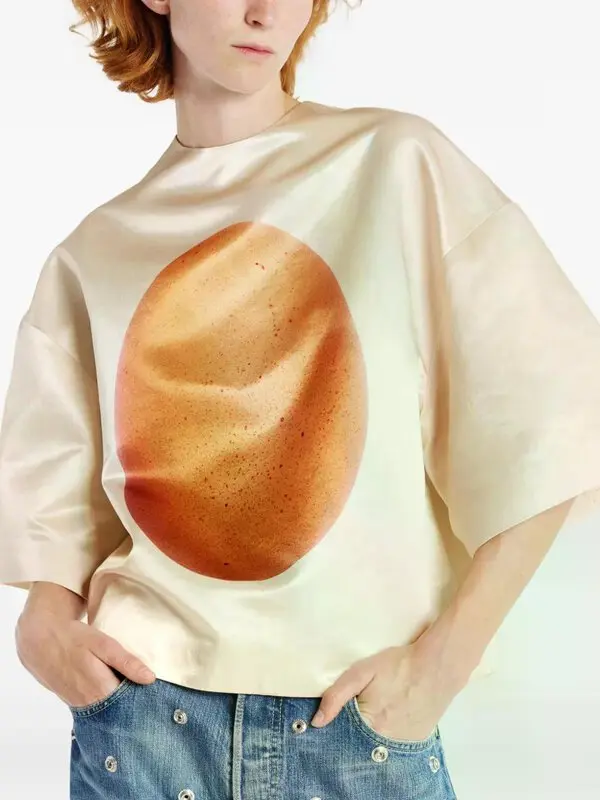 A.W.A.K.E. Mode Egg-print Blouse