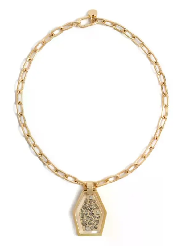 La DoubleJ Pendant Necklace - Gold