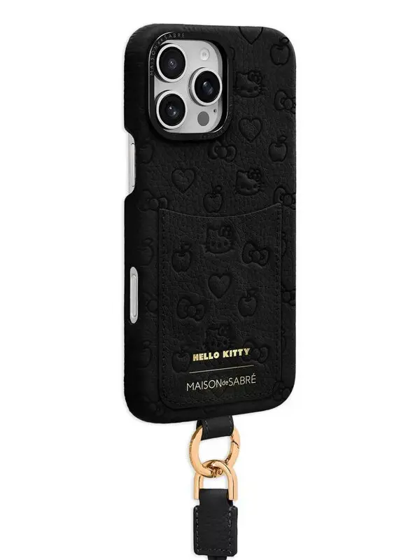 MAISON DE SABRE X Hello Kitty Sling Iphone 16 Pro Max Case - Black