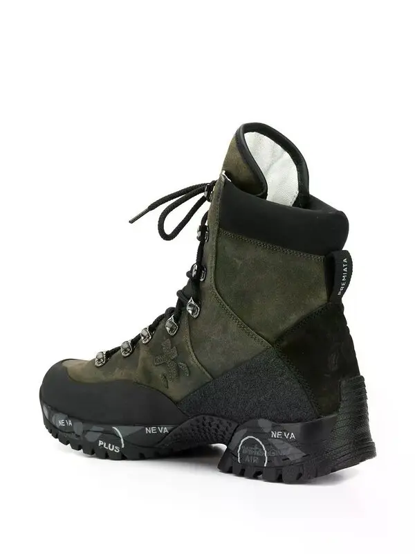 Premiata Lace-up Treck Sneakers - Green