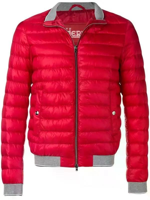 Herno Quilted High Neck Jacket - Red