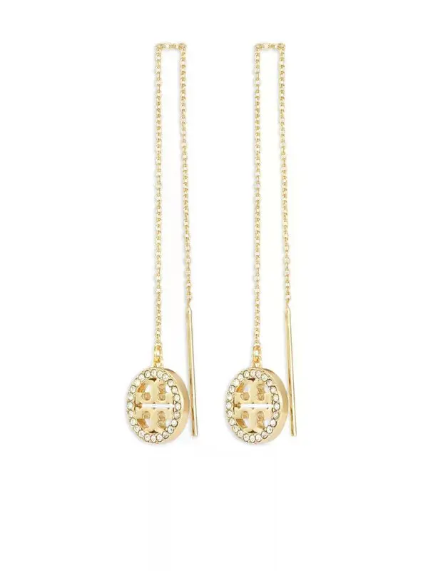 Tory Burch Pavé Threader Earrings - Gold