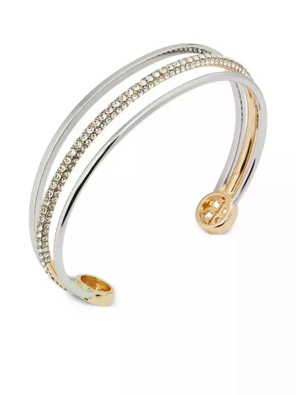 Tory Burch Icon Mixed Pavé Cuff Bracelet
