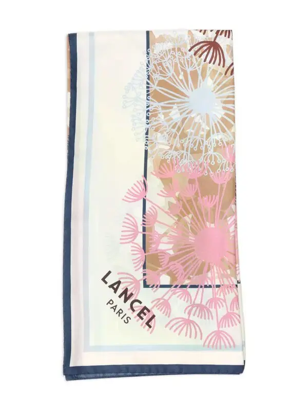 LANCEL Floral-print Scarf - Neutrals