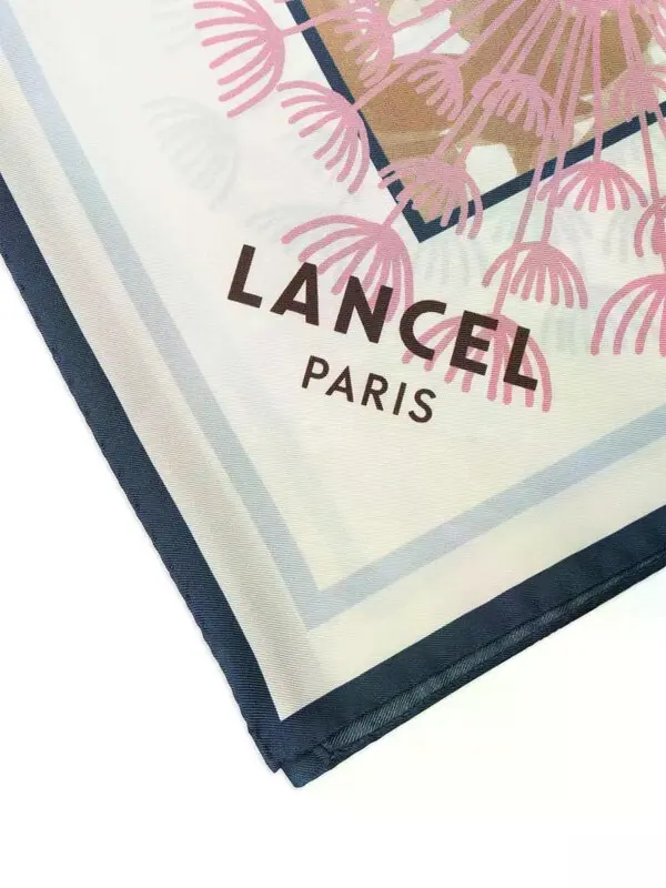 LANCEL Floral-print Scarf - Neutrals