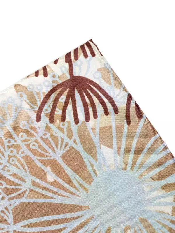 LANCEL Floral-print Scarf - Neutrals