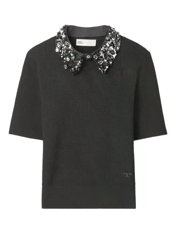 Tory Burch Embellished-collar Top