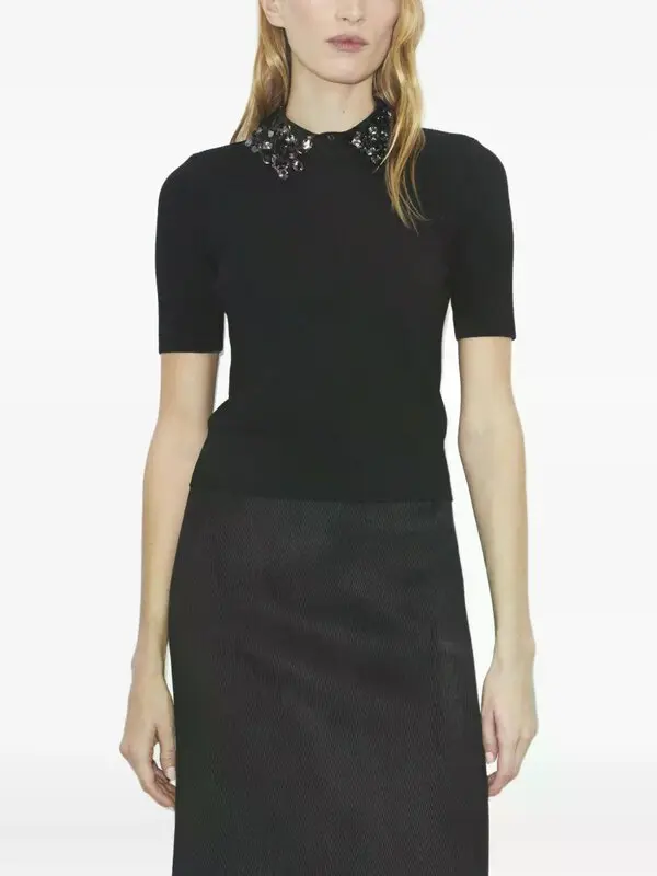 Tory Burch Embellished-collar Top