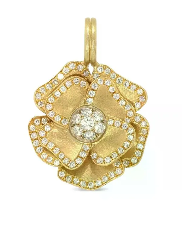 Irene Neuwirth 18k Yellow Flower Diamond Pendant - Gold