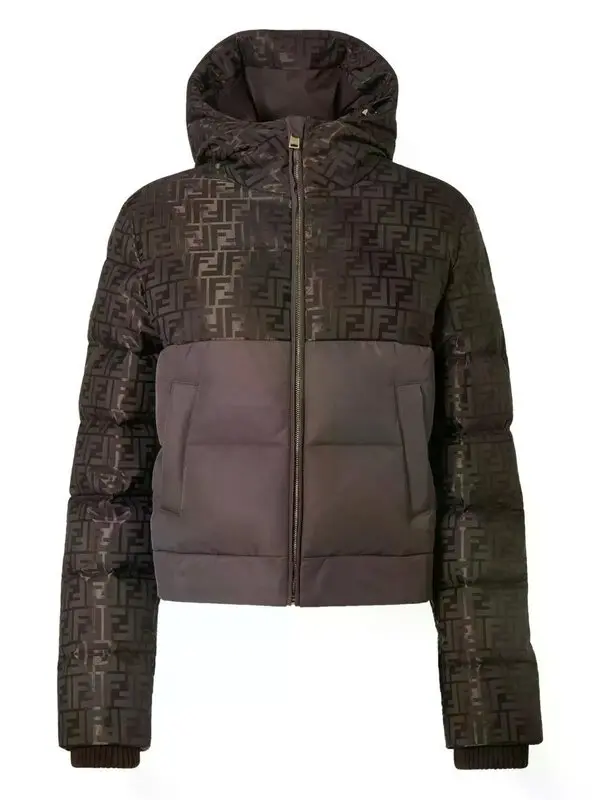 Fendi Monogram Hooded Jacket - Brown