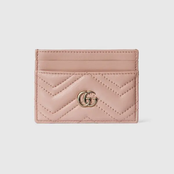 Gucci Gg Marmont Card Case - Beige