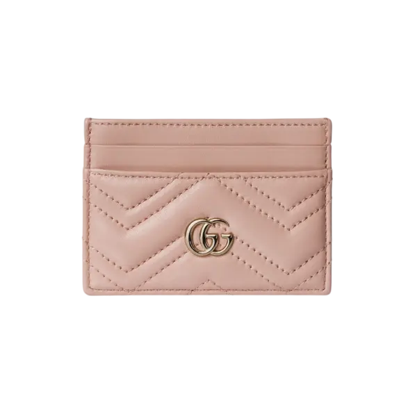 Gucci Gg Marmont Card Case Leather - Beige