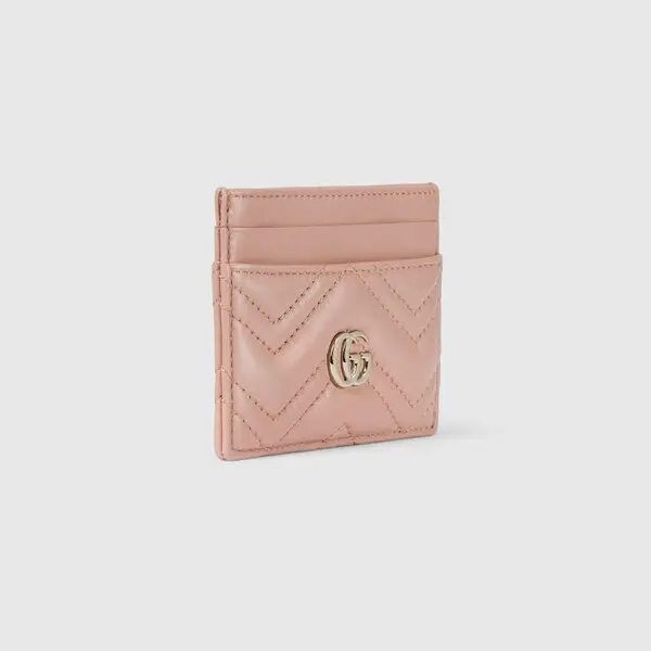 Gucci Gg Marmont Card Case Leather - Beige