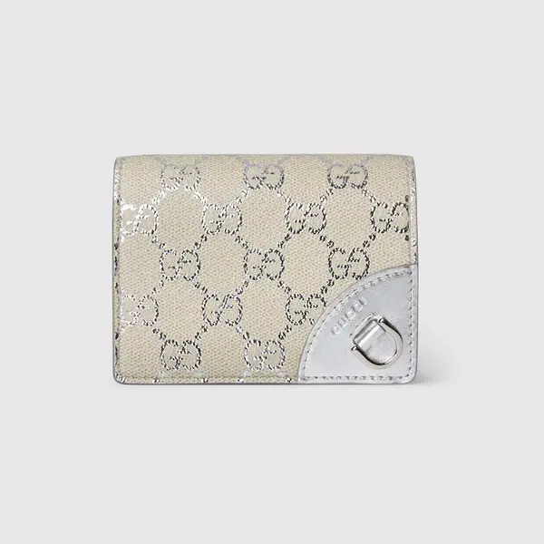 Gucci Gg Emblem Small Wallet - Blue