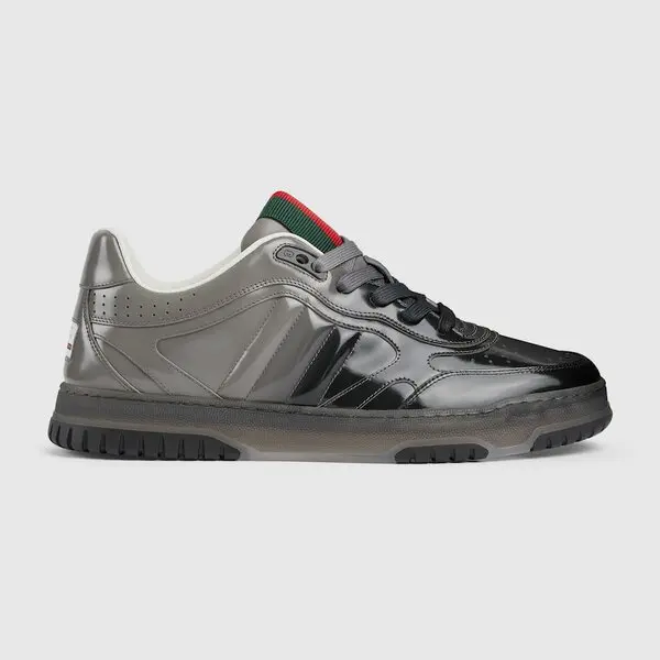 Gucci Re-web Leather Sneaker - Grey