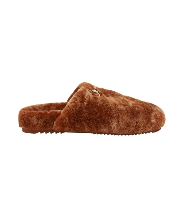Gucci Horsebit Merino Wool Mule - Brown