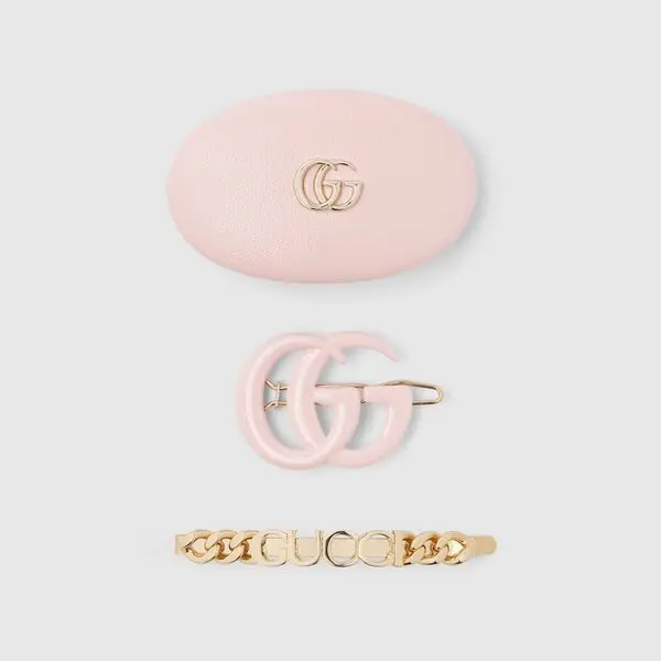 Gucci Hair Clip Set - Pink