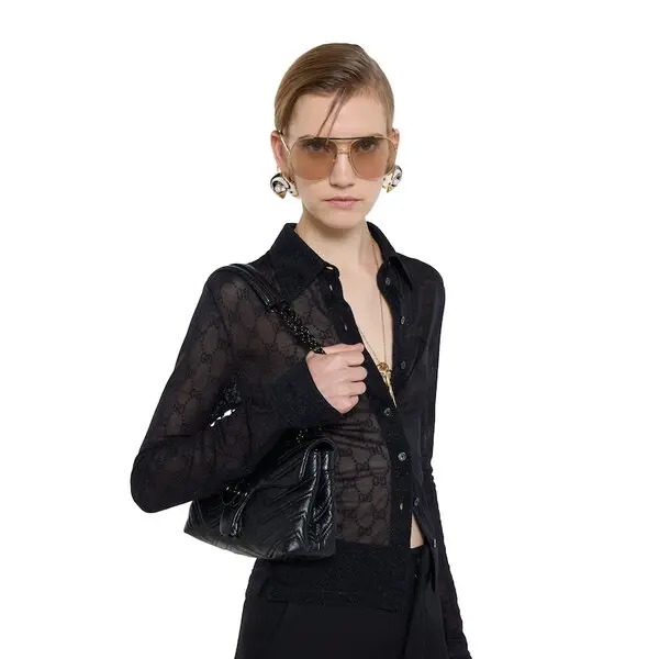 Gucci Gg Marmont Small Shoulder Bag - Black