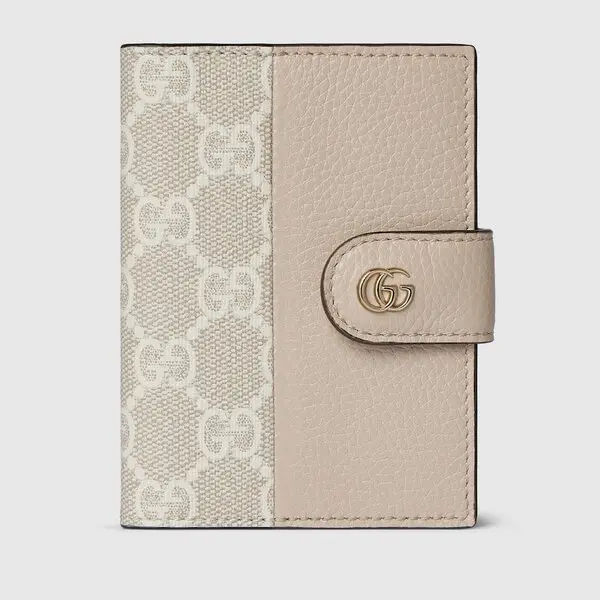 Gucci Bi-color Gg Marmont Card Case - Neutral