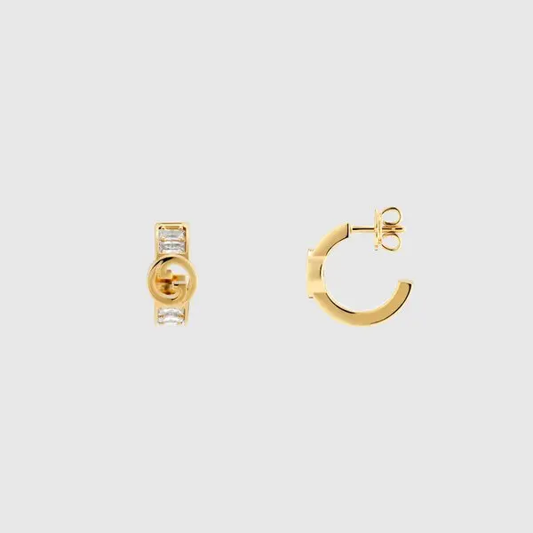 Gucci Blondie Crystal Mini Earrings - Gold-toned Metal