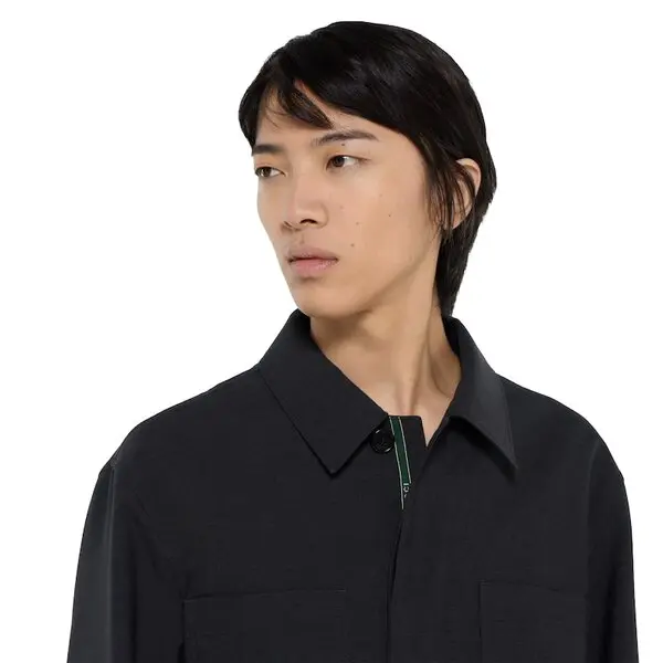 Gucci Wool Jacket With Selvedge Detail - Grey