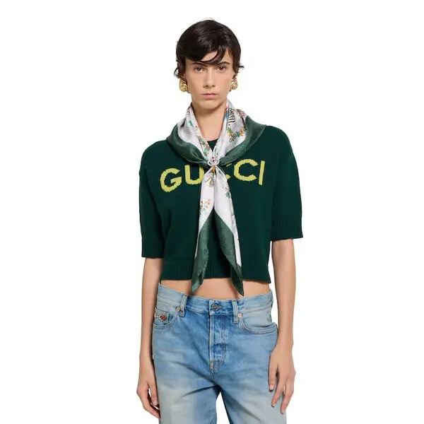 Gucci Printed Silk Twill Carré Silk