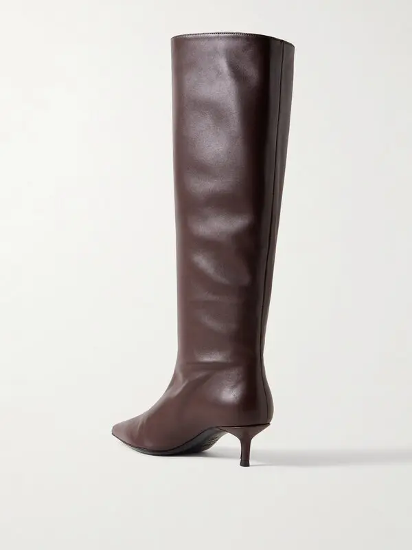Staud Sebastian Leather Knee Boots - Brown