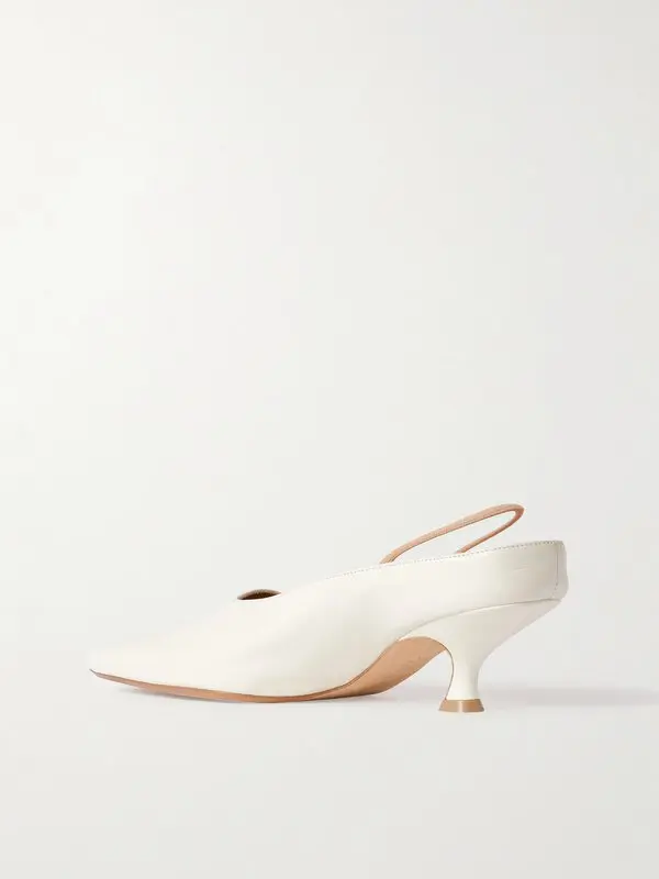 Calvin Klein Anna Convertible Leather Mules - Neutrals