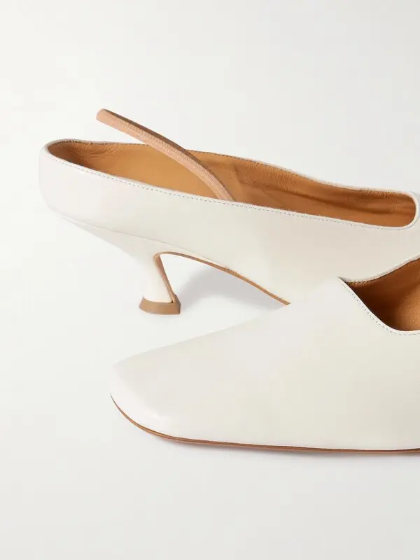 Calvin Klein Anna Convertible Leather Mules - Neutrals
