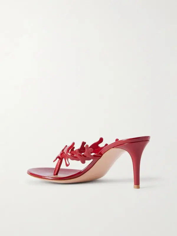 GIANVITO ROSSI 70 Patent-leather Sandals - Red