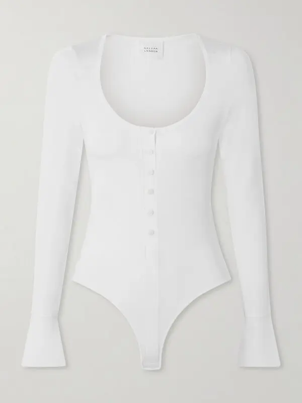 Galvan Stretch-jersey Bodysuit - White