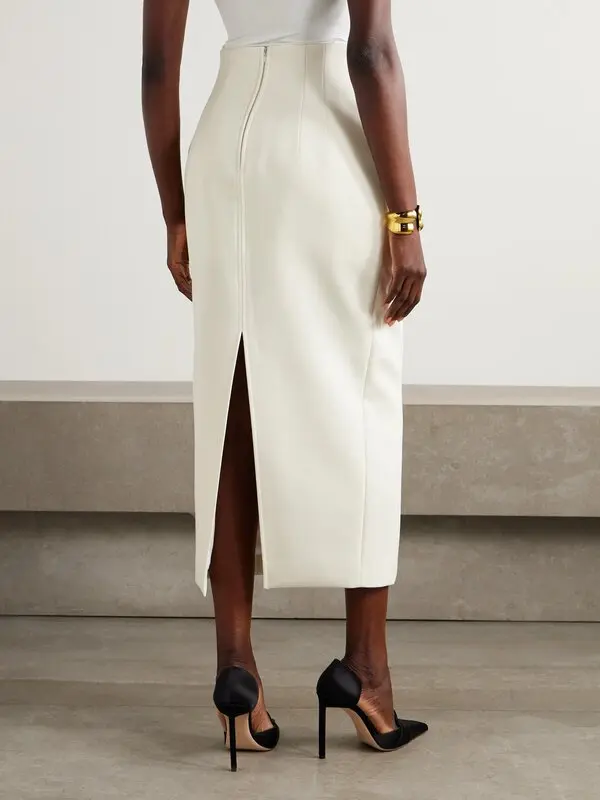 Wardrobe.NYC Woven Midi Skirt With Back Split