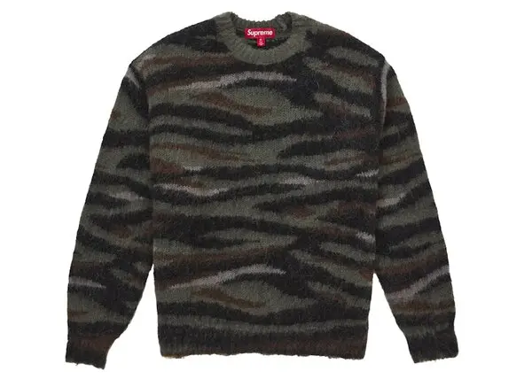 Supreme Brushed Mohair Sweater - Tiger Camo