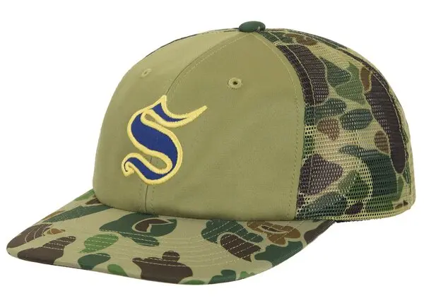Supreme Contrast S Mesh Back 6-panel Cap - Olive