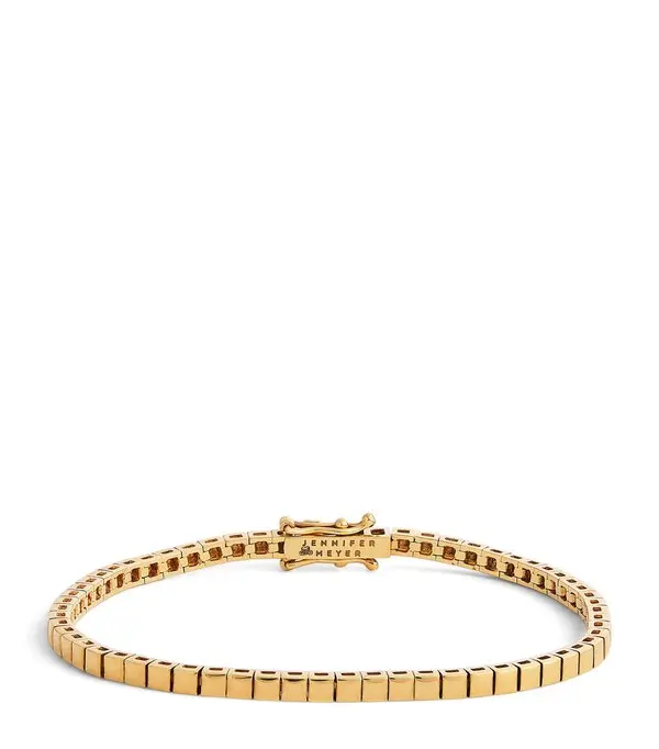 JENNIFER MEYER Yellow Square Tennis Bracelet - Gold