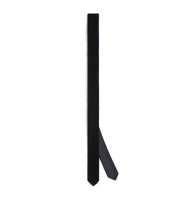 Giorgio Armani Velvet Neck Tie - Blue
