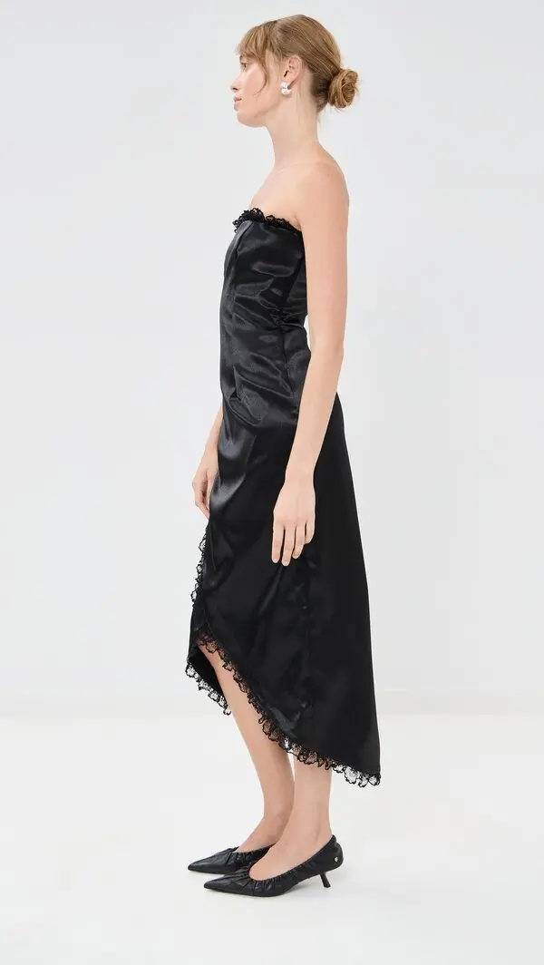 KIKA VARGAS Emilee Strapless Midi Dress
