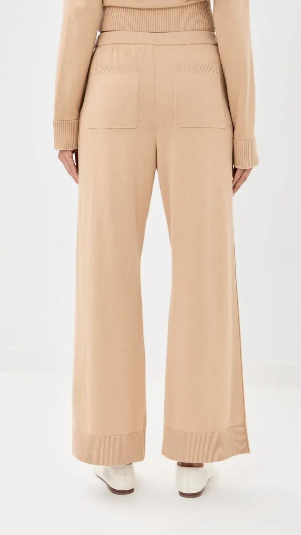 Simkhai Wide Leg Knit Pants - Light Camel