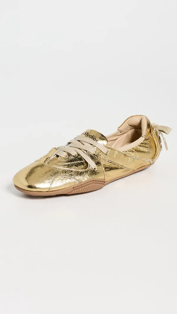 Acne Studios Bilaria Foil Winter Sneakers - Gold