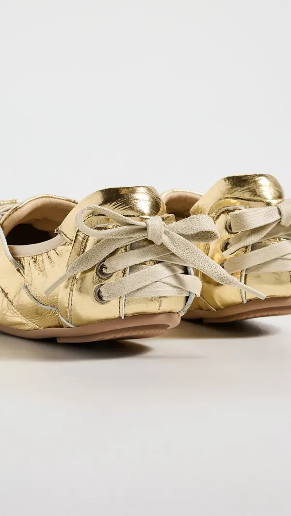 Acne Studios Bilaria Foil Winter Sneakers - Gold