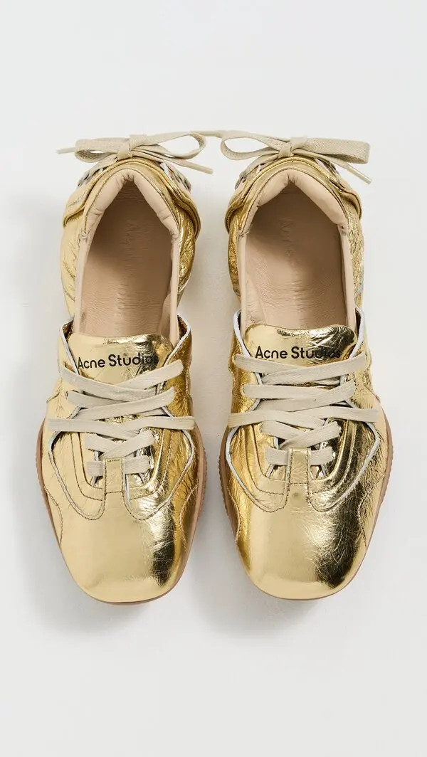 Acne Studios Bilaria Foil Winter Sneakers - Gold