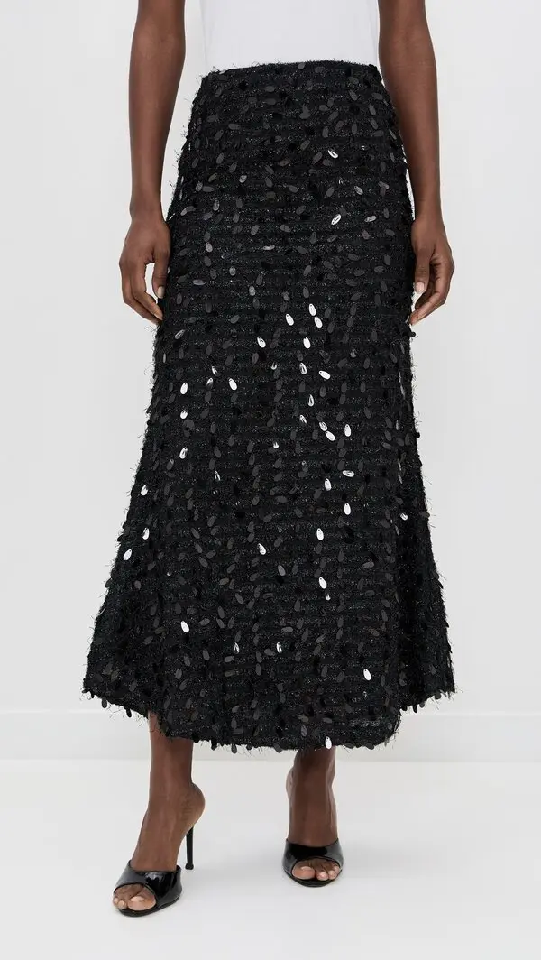 BAILEY ROSE Sequin Embellished Maxi Skirt