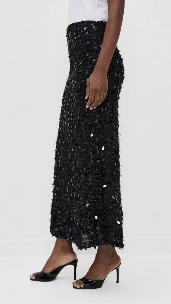 BAILEY ROSE Sequin Embellished Maxi Skirt