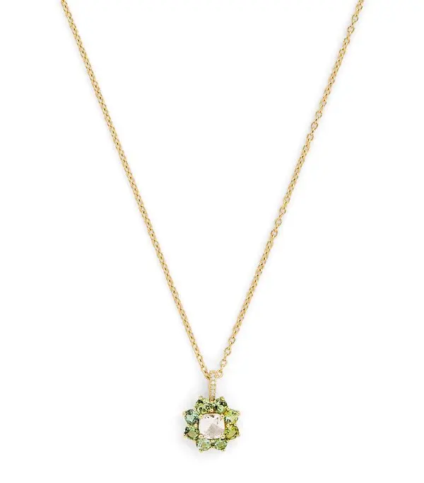 JENNIFER MEYER Tourmaline Flower Necklace - Gold