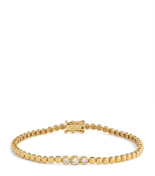 JENNIFER MEYER Yellow And Diamond Tennis Bracelet - Gold