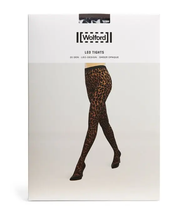Wolford Leopard Patterned Tights - Black