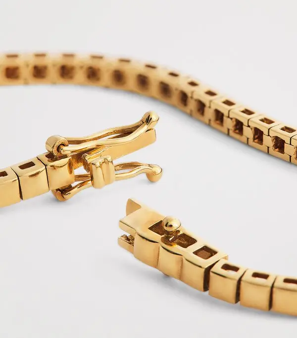 JENNIFER MEYER 18k Yellow Square Link Tennis Bracelet